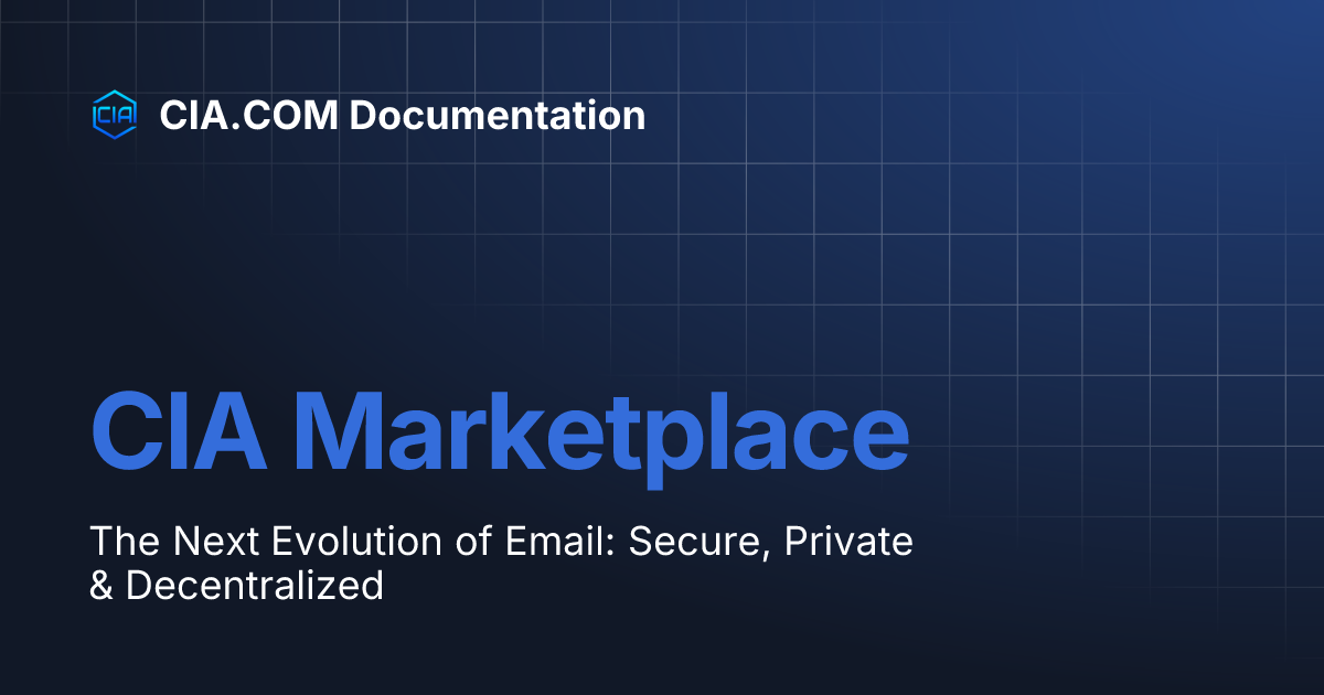 CIA Marketplace | CIA.COM Documentation