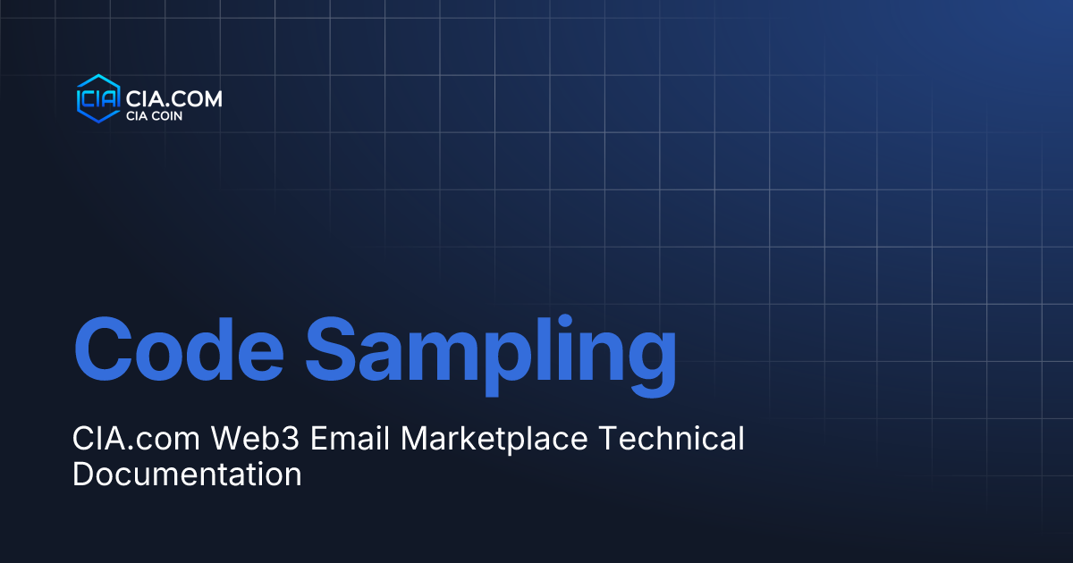 Code Sampling | CIA.COM Documentation